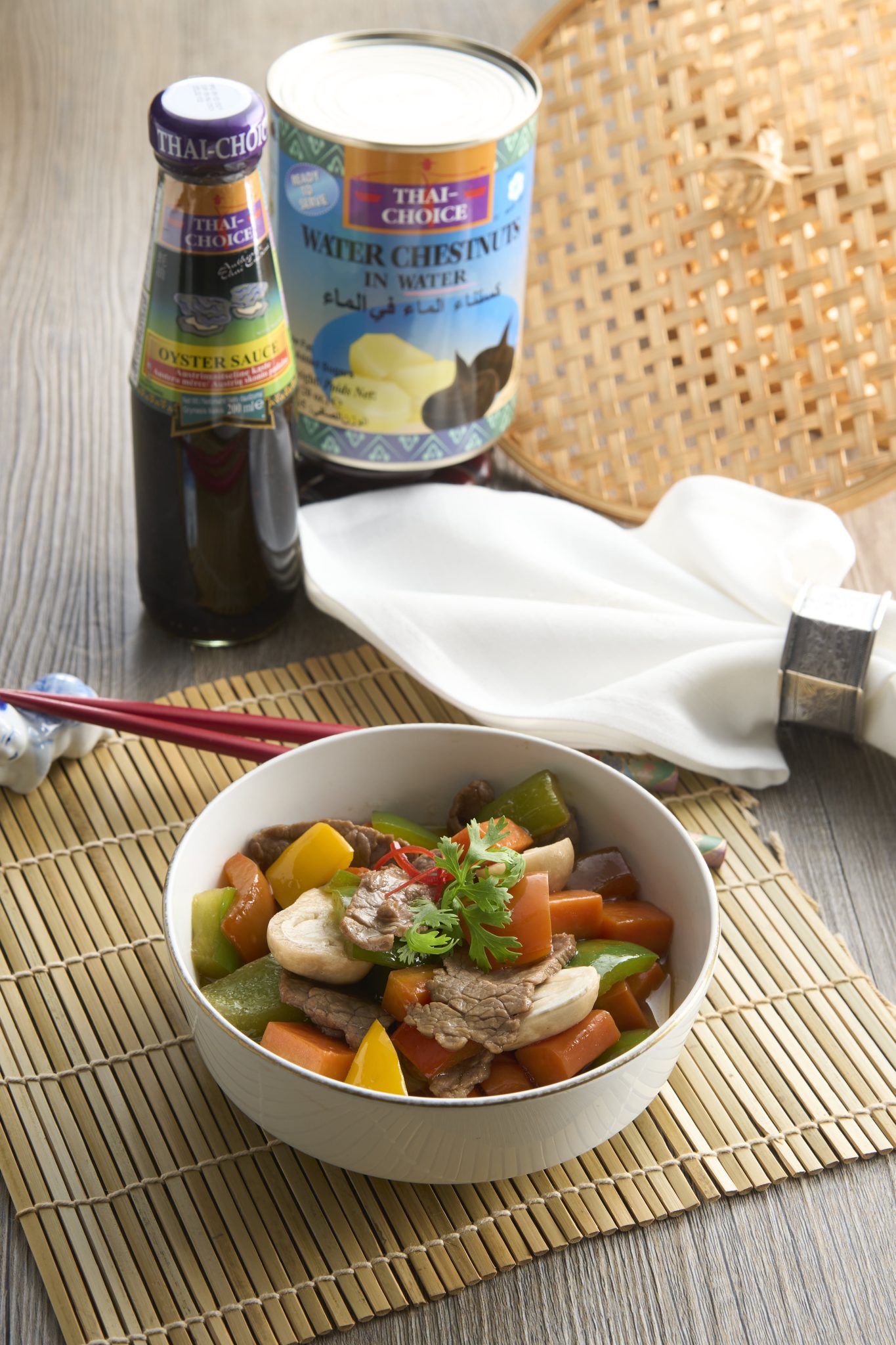 Stir-Fried Beef with Mushrooms in Oyster Sauce - Thai-Choice