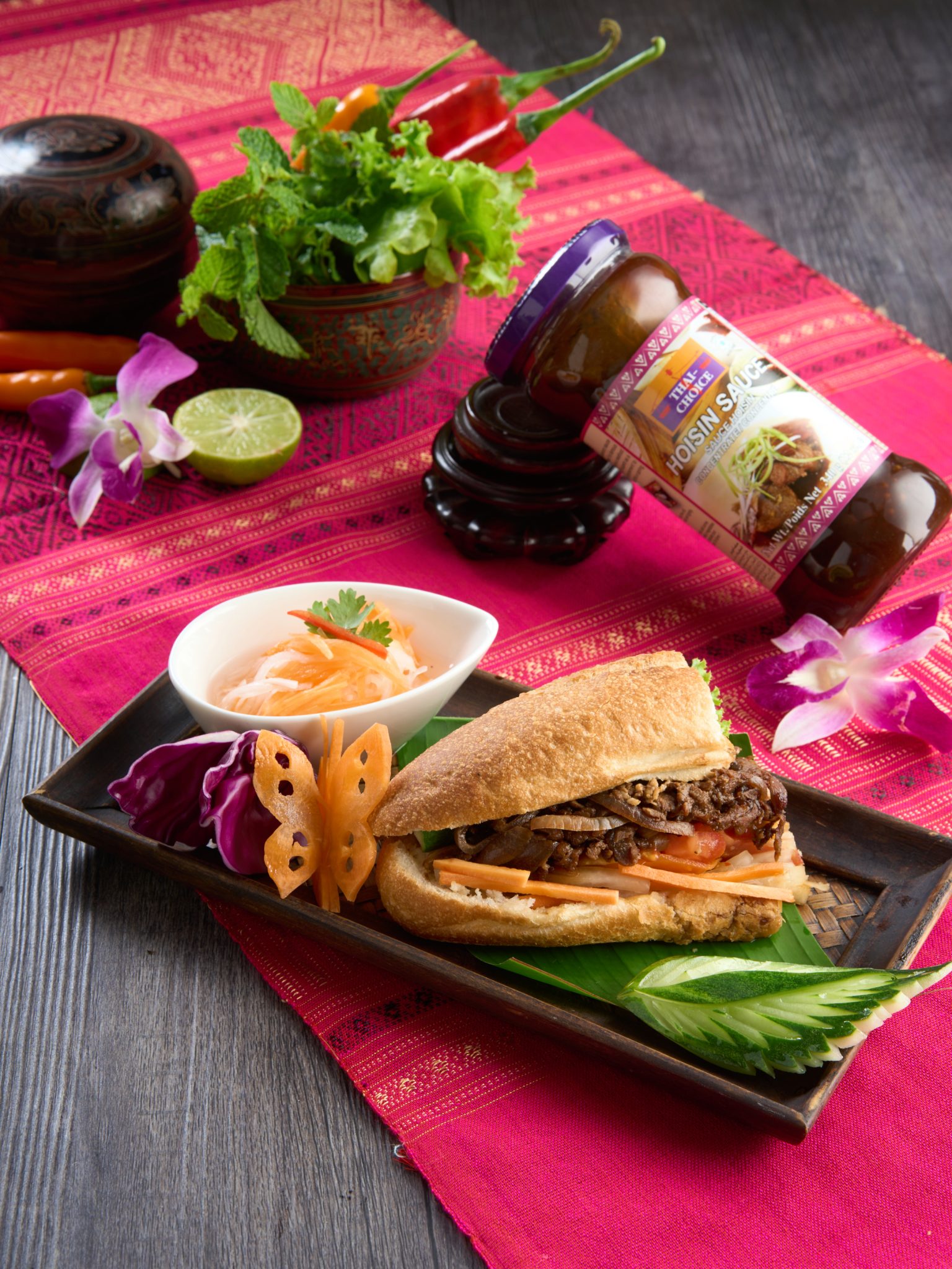 Beef Baguette wth Thai-Choice Hoisin Sauce - Thai-Choice